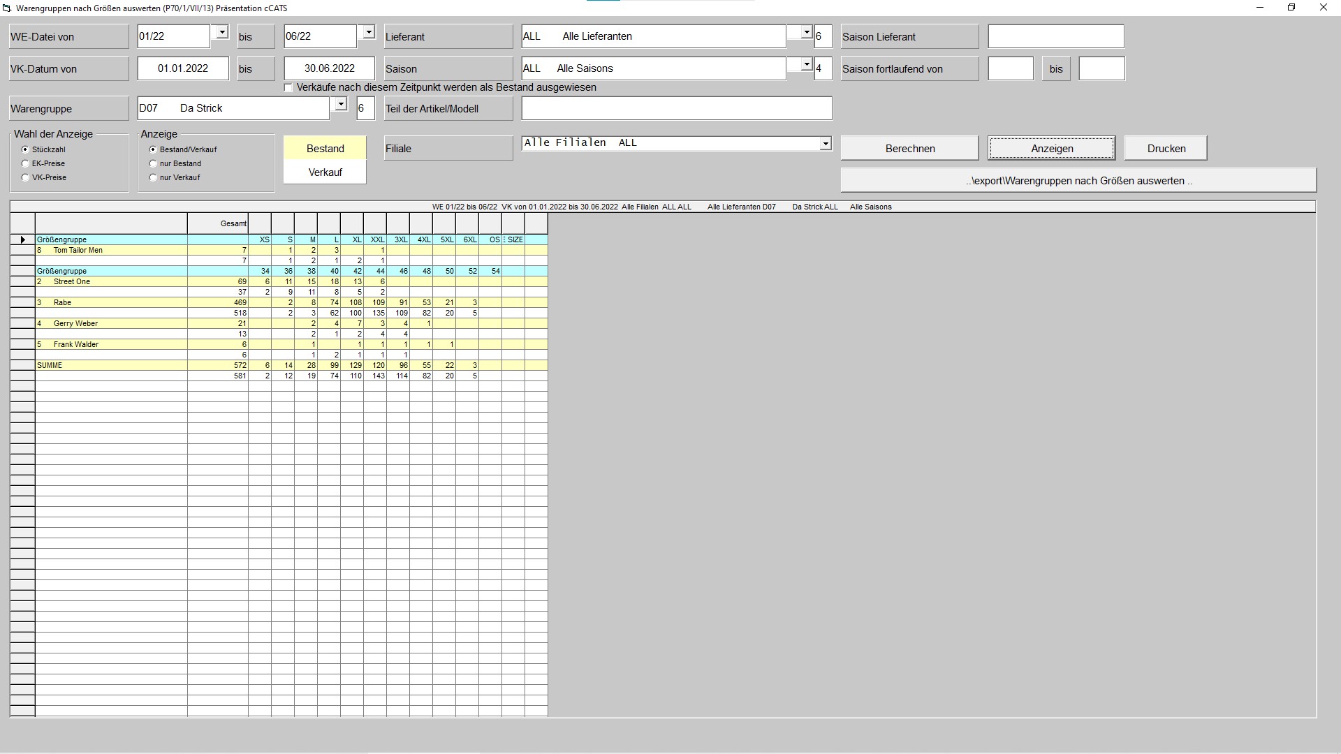 Auswertung - cCATS Software und Consulting