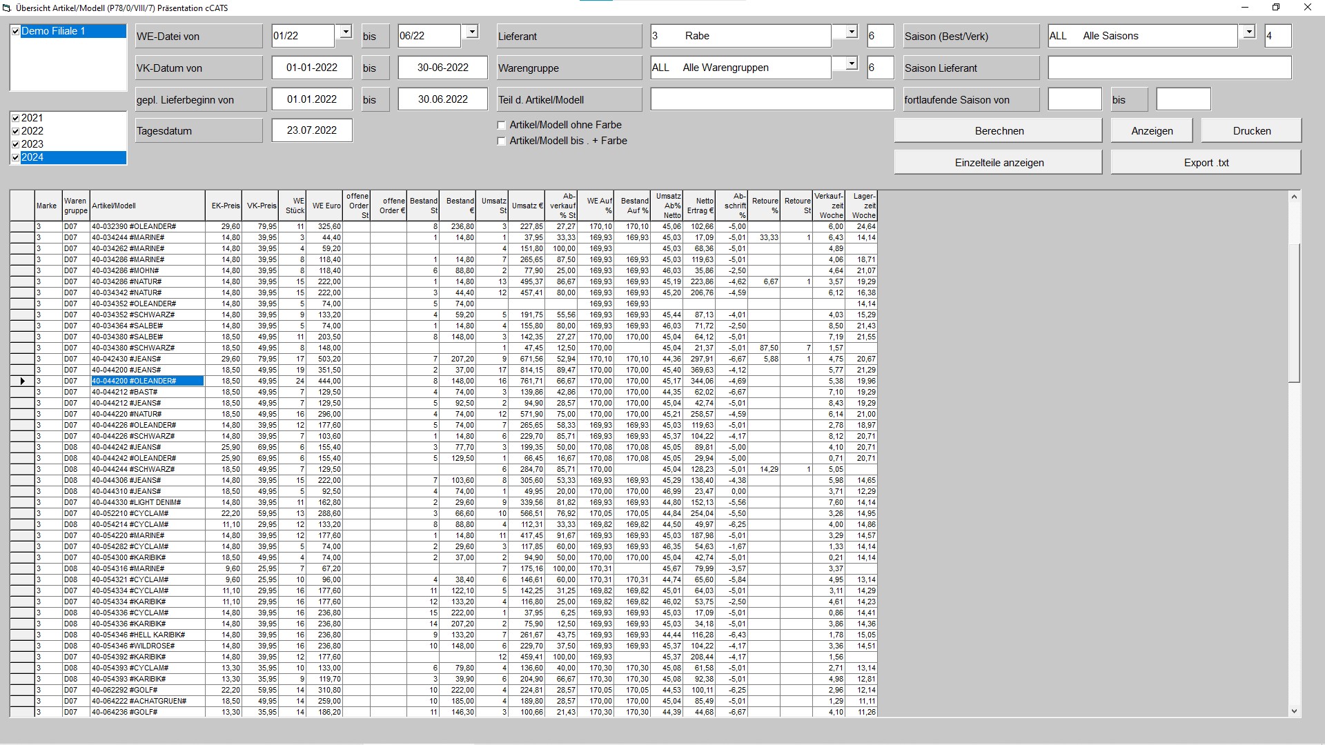 Auswertung - cCATS Software und Consulting