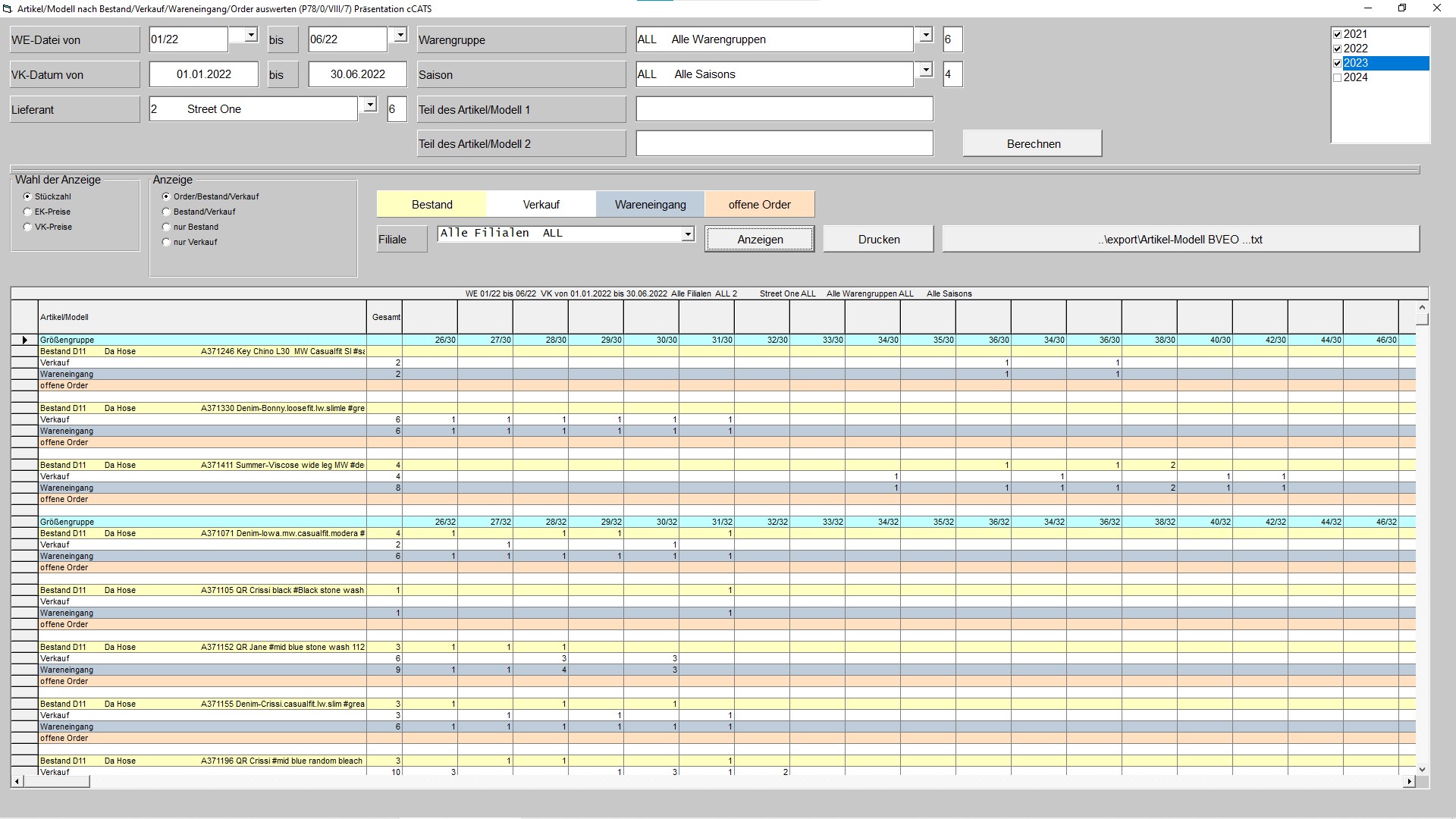 Auswertung - cCATS Software und Consulting