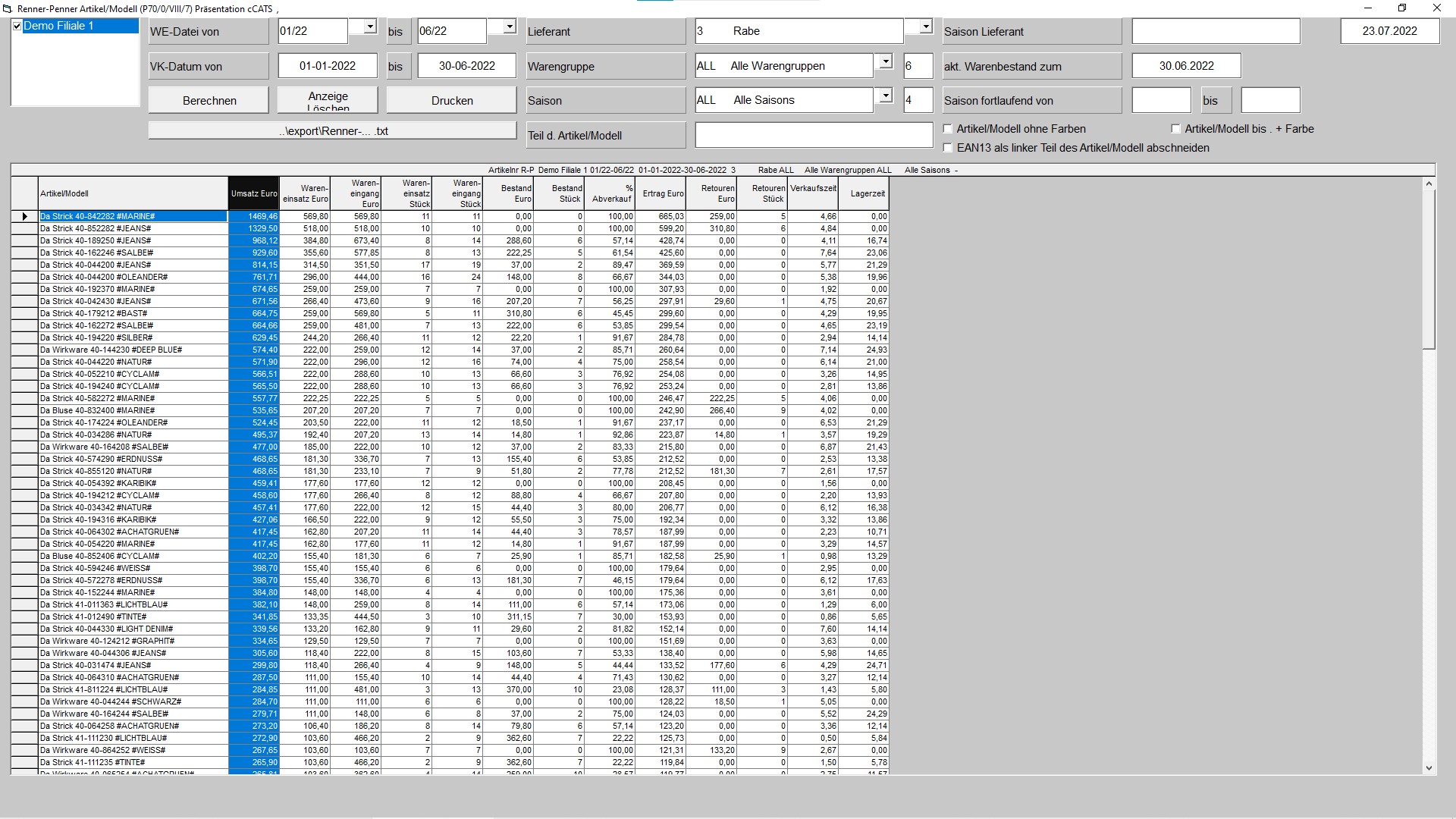 Auswertung - cCATS Software und Consulting