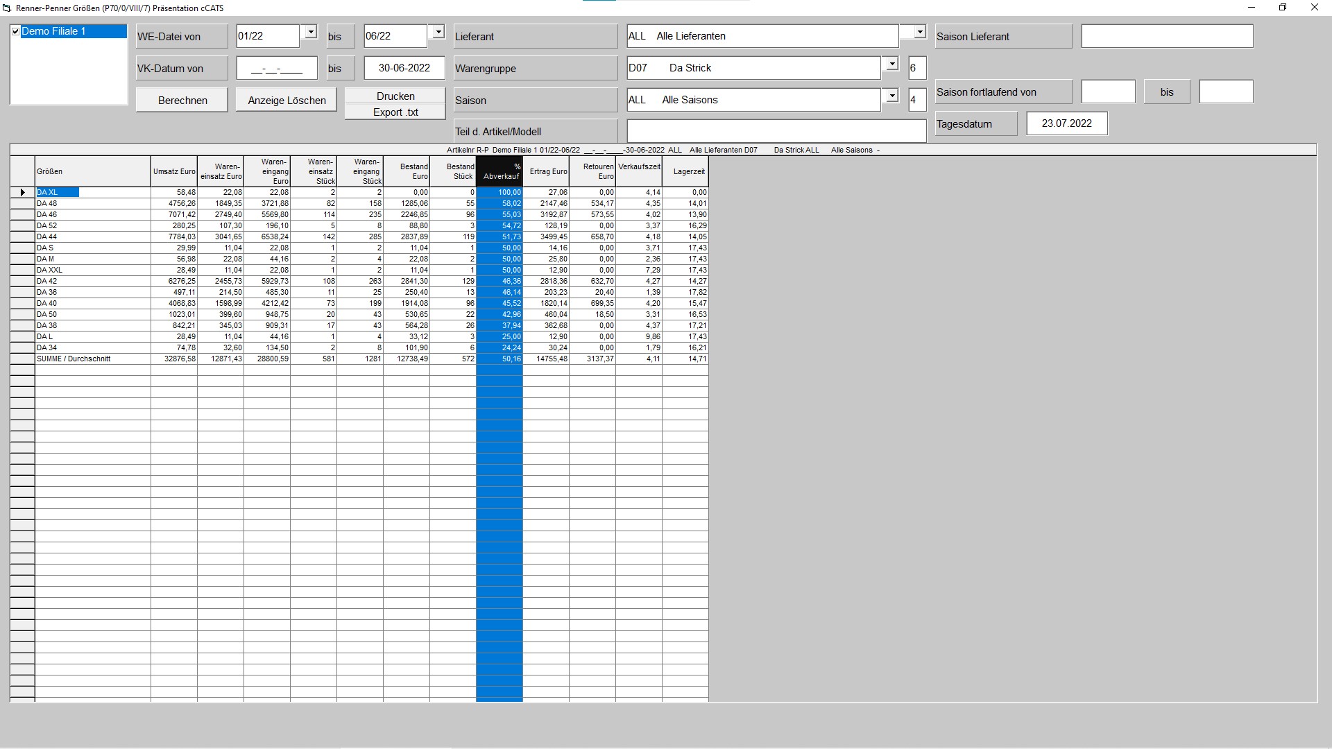 Auswertung - cCATS Software und Consulting