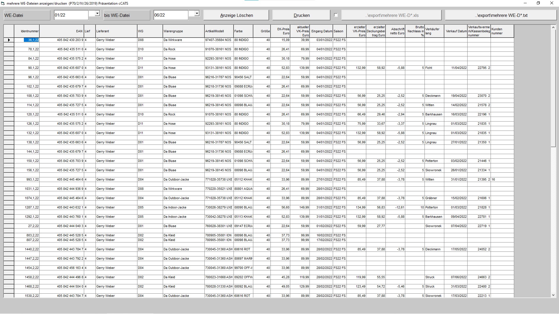Bestandsführung - cCATS Software und Consulting
